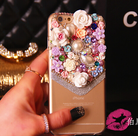 Luxury Handmade Pink Glitter Star Liquid Back Phone Case Cover For ...